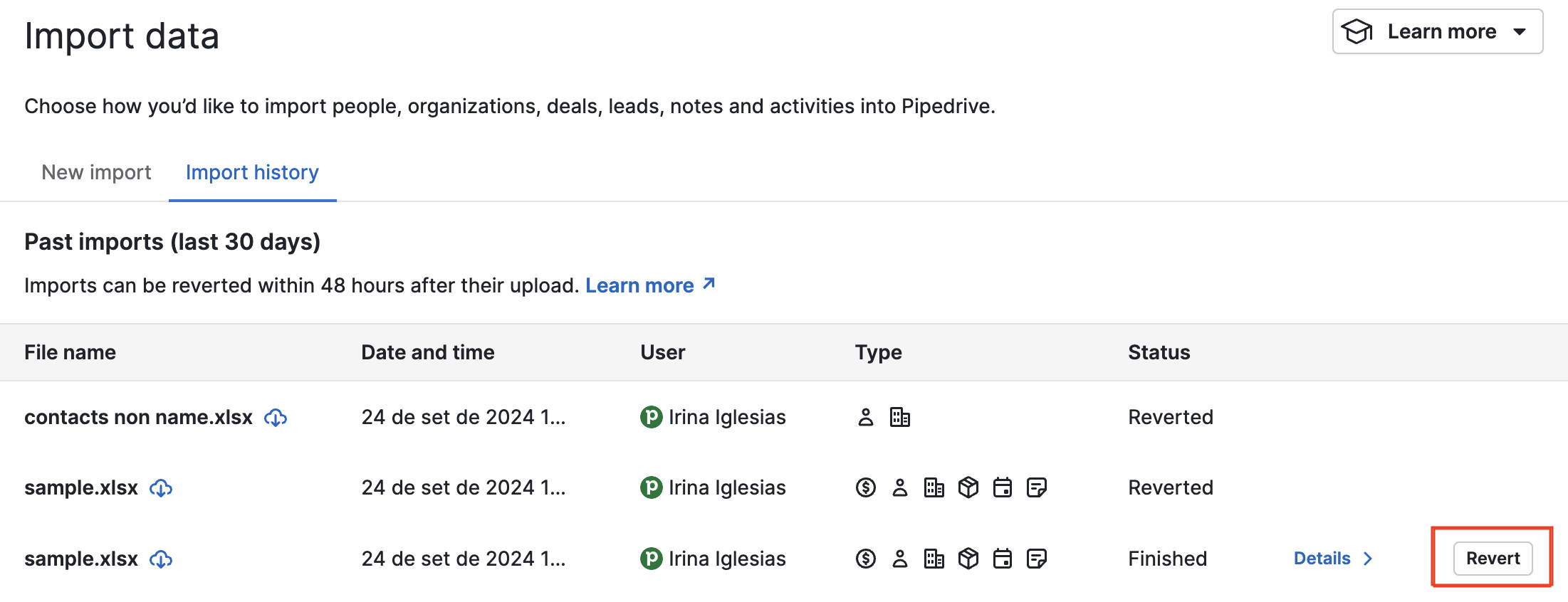 Importing data into Pipedrive with spreadsheets - Knowledge Base | Pipedrive